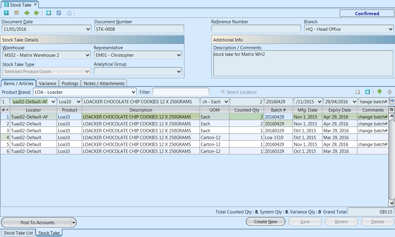 Stock Take - Samooha User SupportSamooha User Support