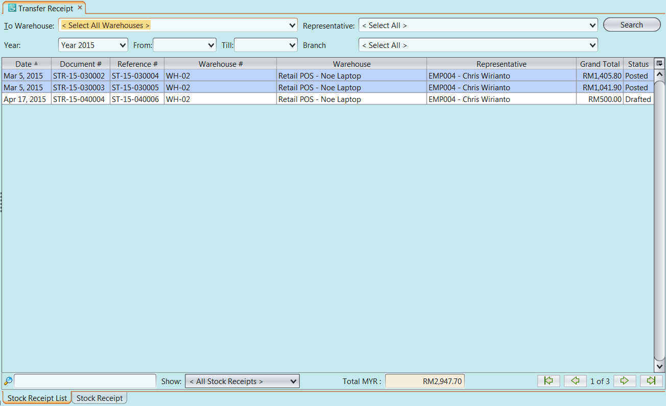 Transfer Receipt - sample list - Samooha User SupportSamooha User Support